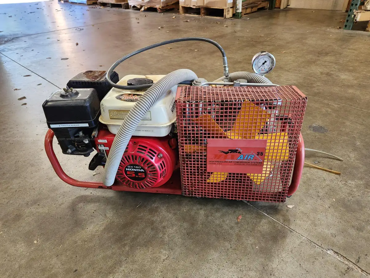 2003 MAX AIR 35 HIGH PRESSURE DIVE COMPRESSOR | GovDeals