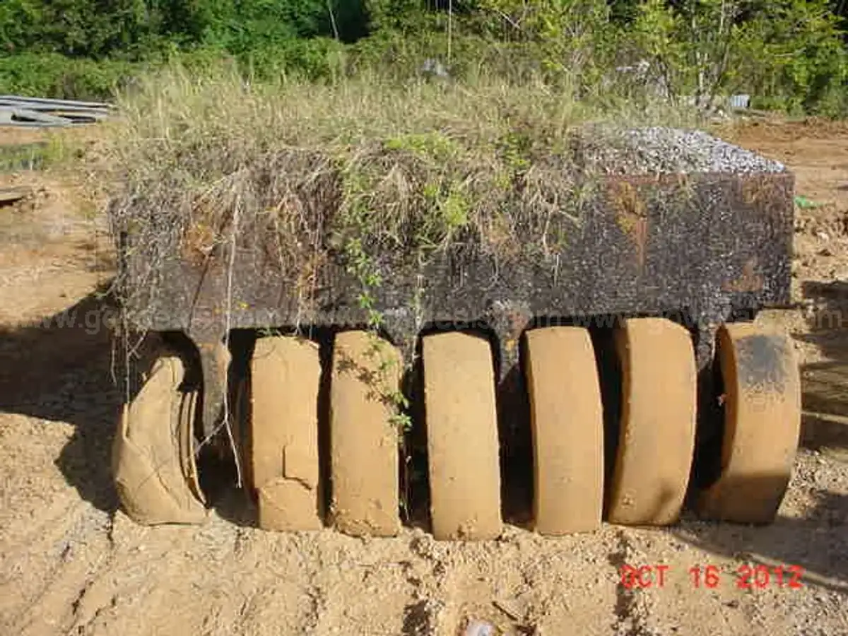 7' wide pull behind rubber tire roller | GovDeals